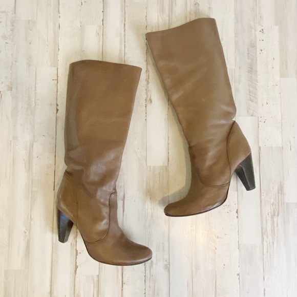 Progetto | Shoes | Progetto Womens Light Brown Leather Almond Toe Heel ...